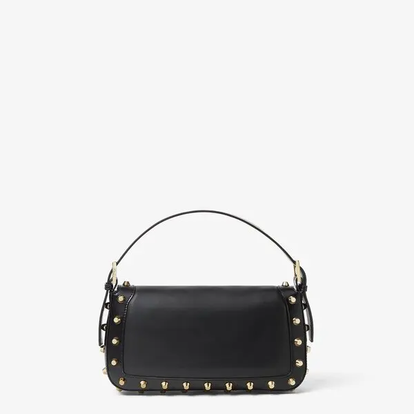 Fendi Baguette® 26424 Black Nappa Leather Bag With Studs